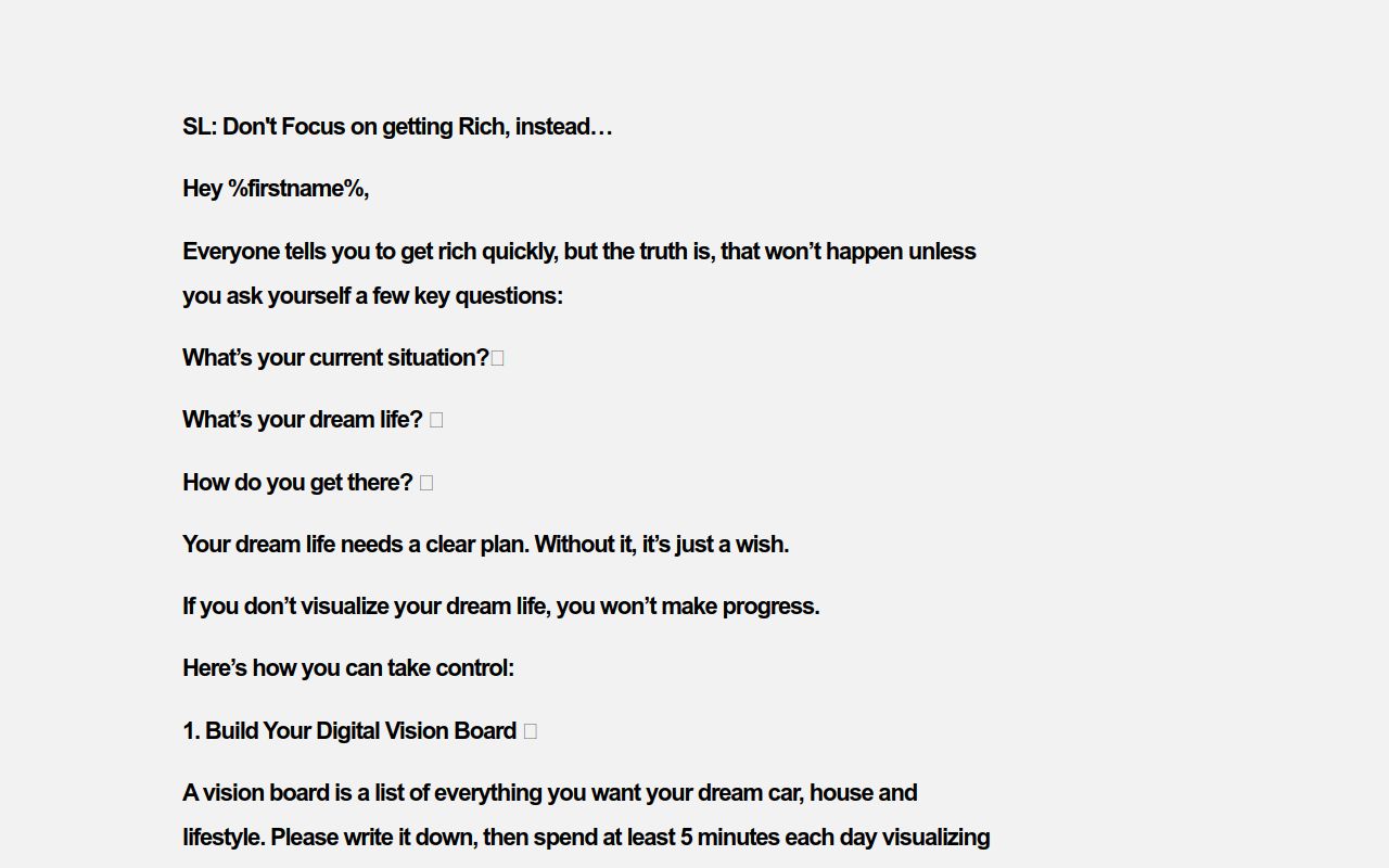 Value email example of Ero